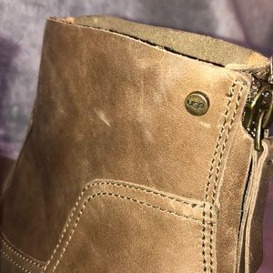 UGG | Shoes | Ugg Leather Bandara Ankle Boot Nwt | Poshmark